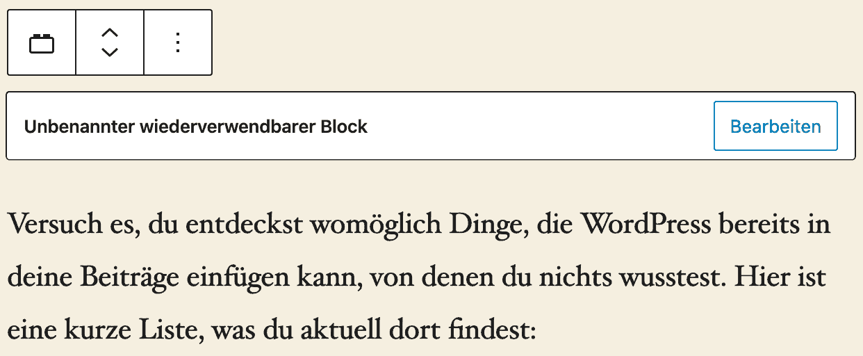 Wiederverwendbare Blöcke - Gutenberg-Fibel